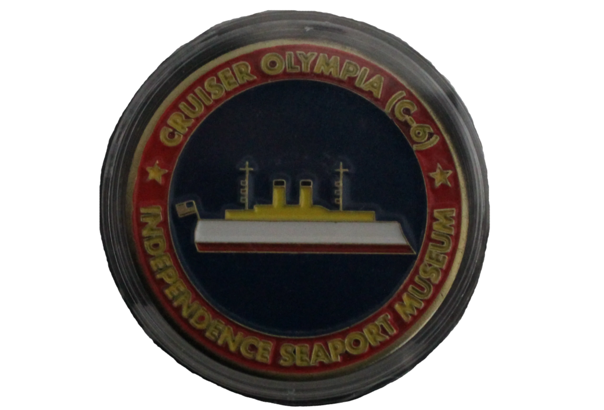 Cruiser OLYMPIA Challenge Coin – Philly Seaport Gift Shop